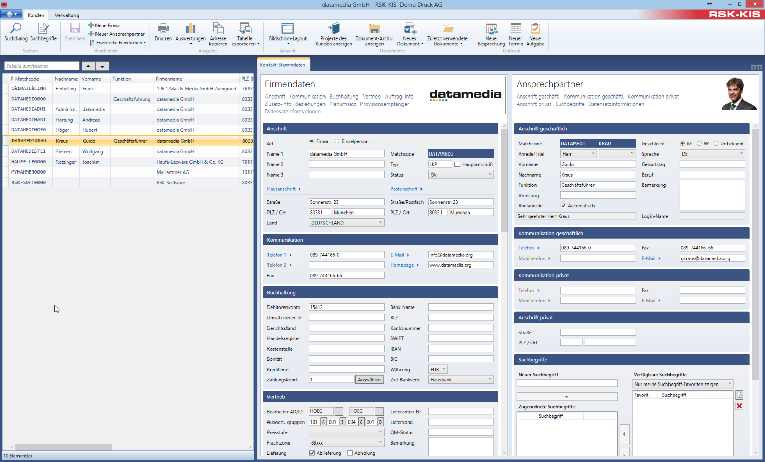 RSK-KIS Kunden-Informations-System (CRM) | datamedia